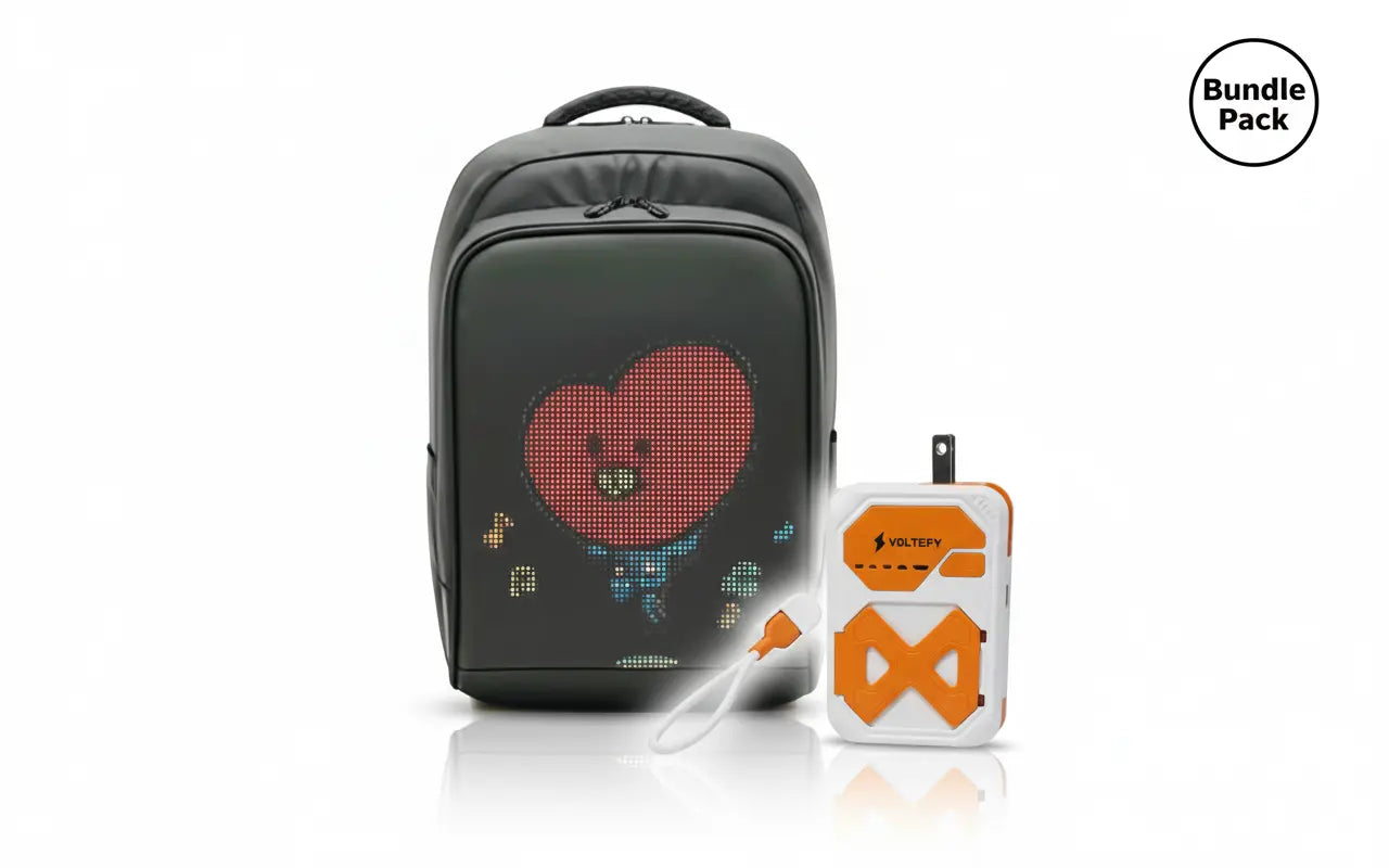 Voltefy LED Backpack + Powerbank Bundle