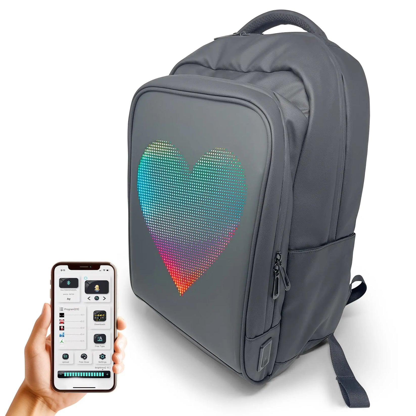 Voltefy LED Backpack, Laptop Backpack with LED screen