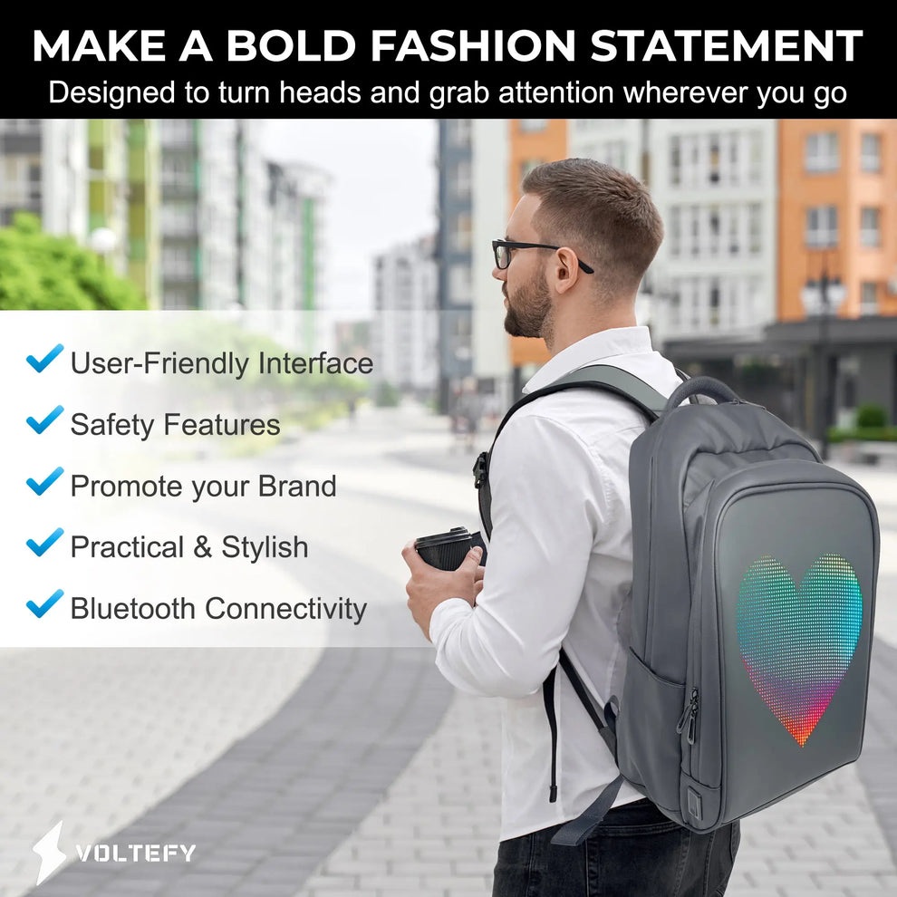 LED Backpack with Programmable Screen - Voltefy
